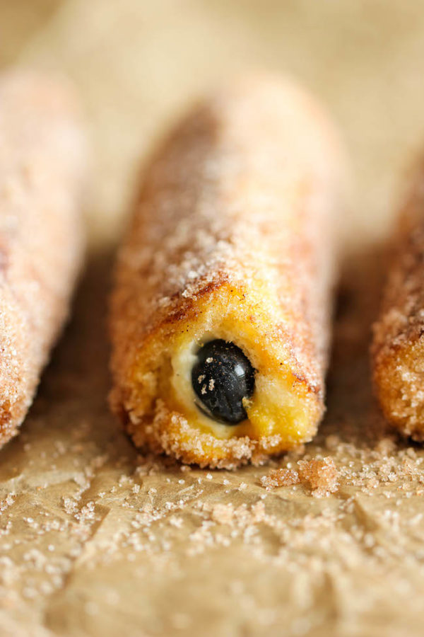 Blueberry French Toast Roll Ups - Damn Delicious