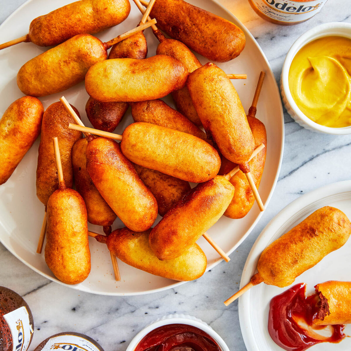 Easy Homemade Mini Corn Dogs - Damn Delicious