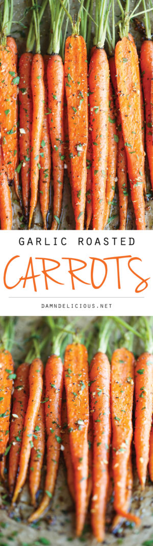 Garlic Roasted Carrots - Damn Delicious