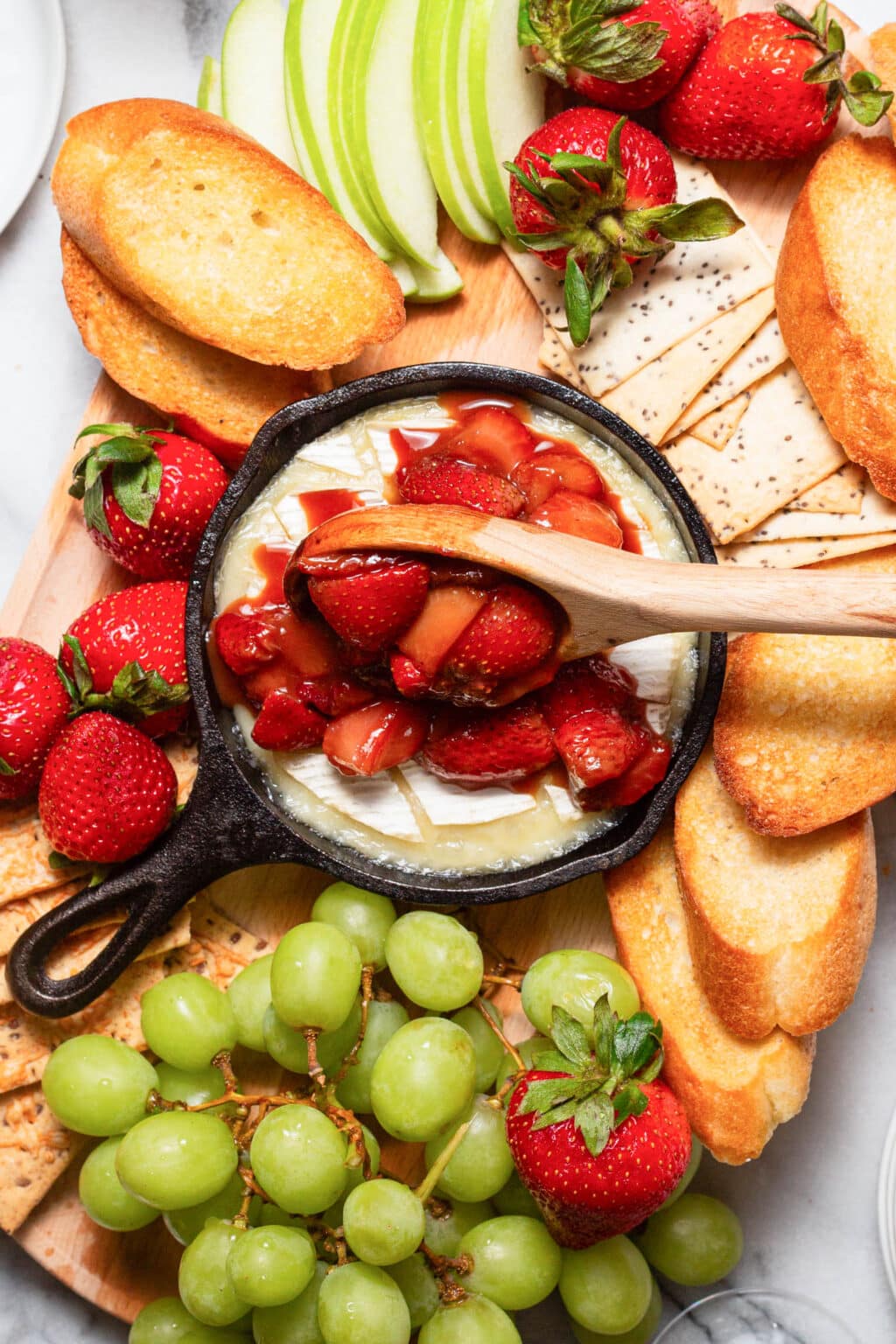 Strawberry Baked Brie - Damn Delicious