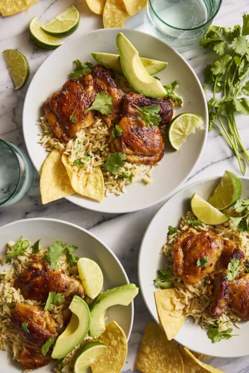One Pan Cilantro Lime Chicken and Rice - Damn Delicious